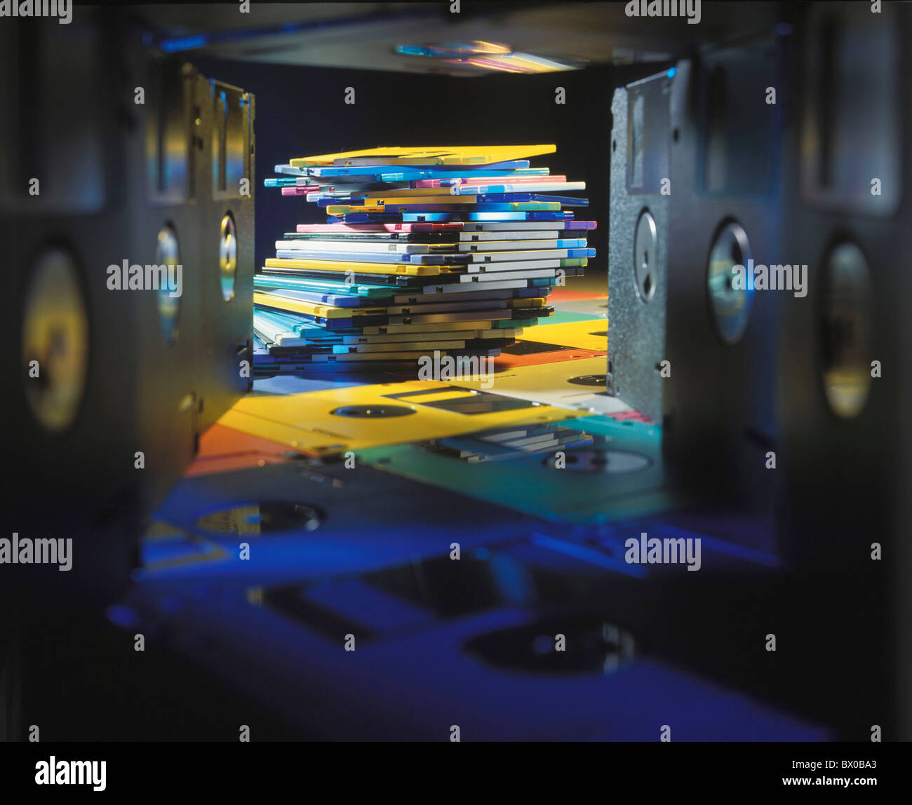 old antique backup computer data dates data protection disks floppy ...