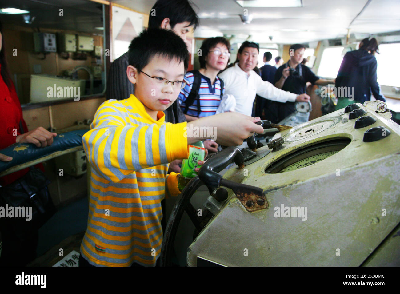Chinese tourists visiting the Flight Command Room, Citic Minsk World ...