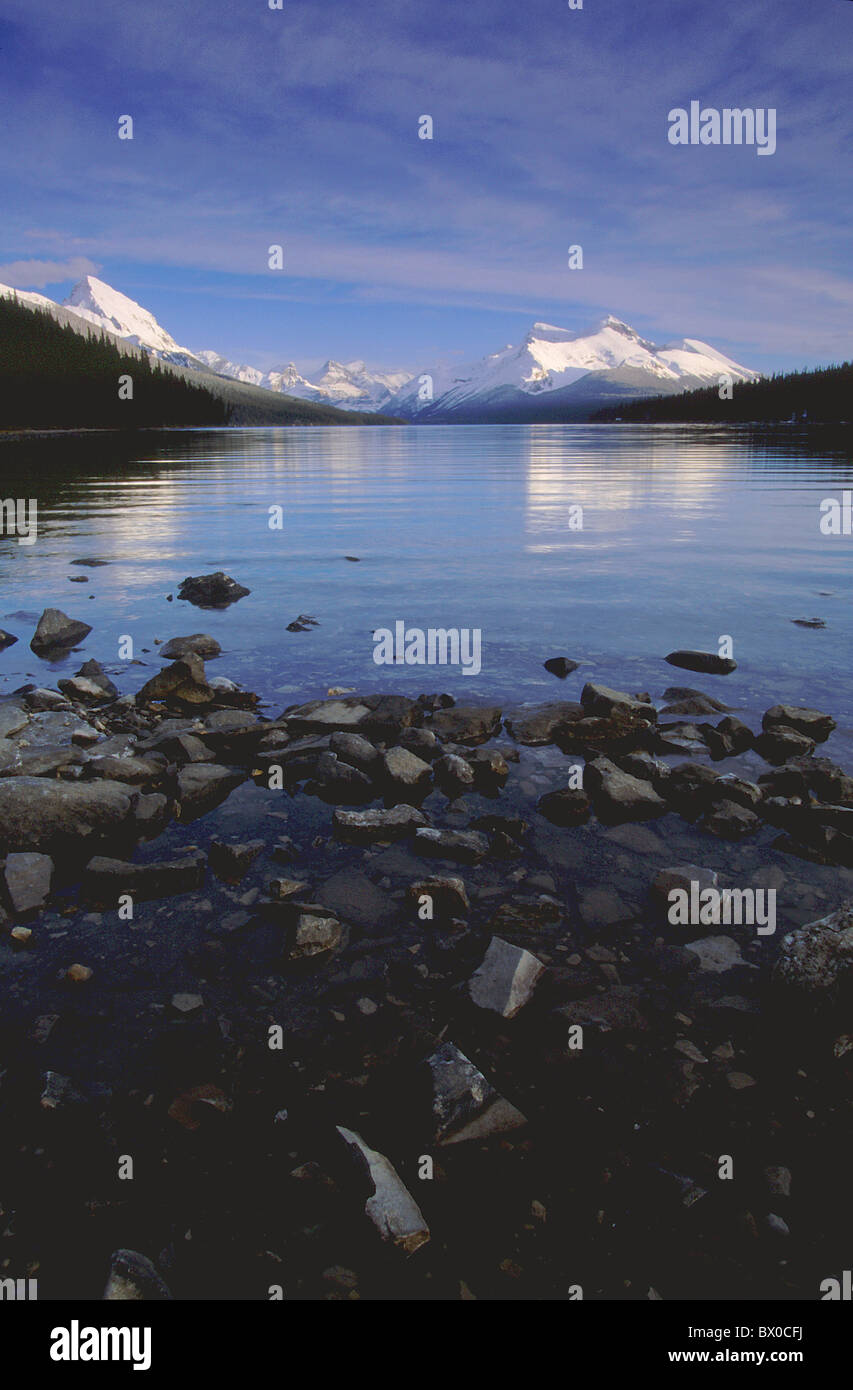 scenery Alberta Canada North America dusk twilight Jasper national park ...