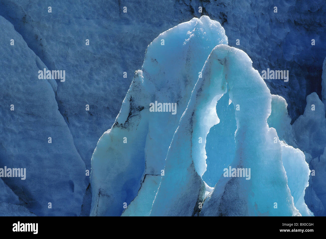 Alaska Arch blue blue tones ice ice curve ice sculpture Exit Glacier ...