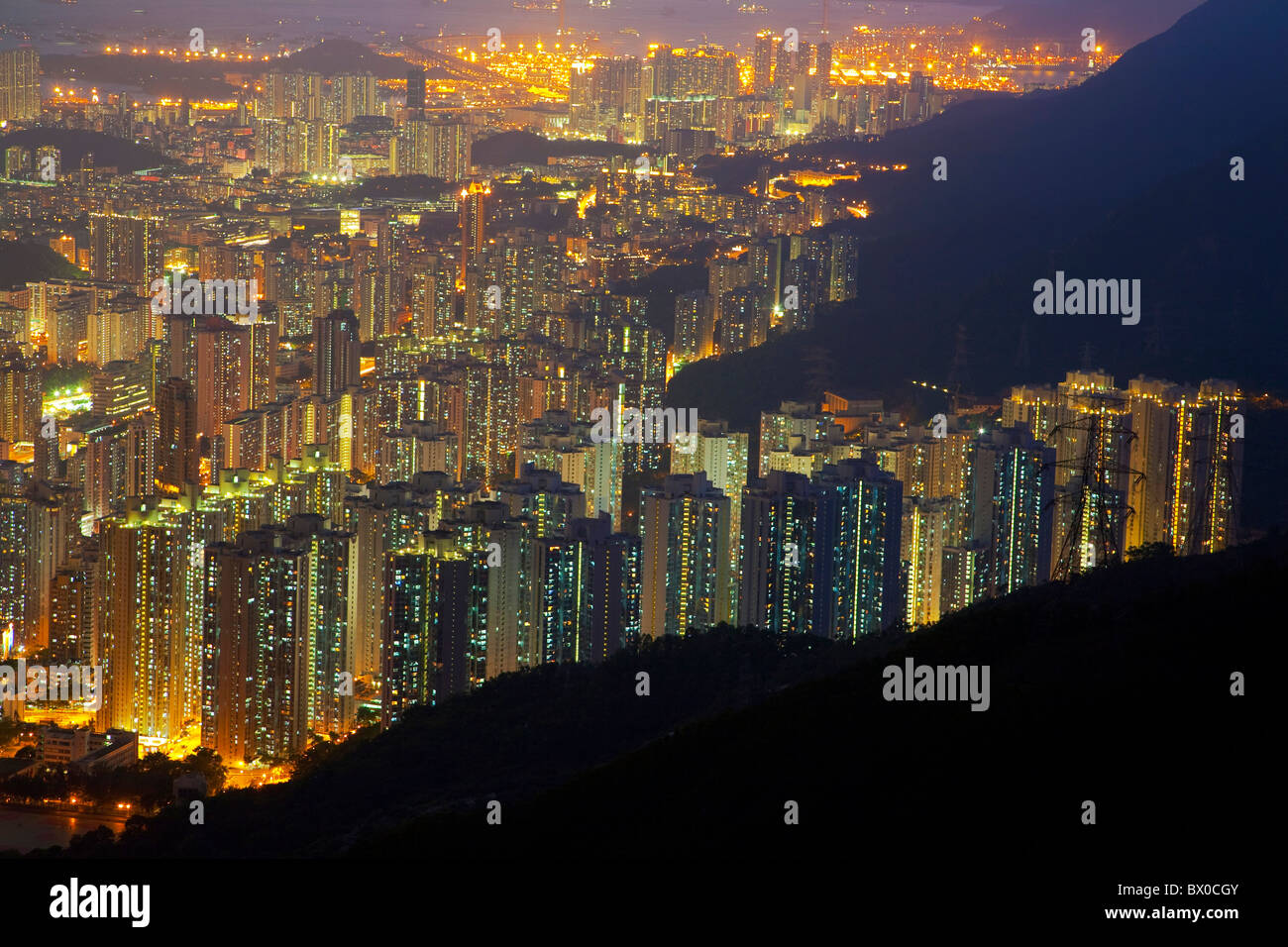 Magnificent night view, Hong Kong, China Stock Photo - Alamy