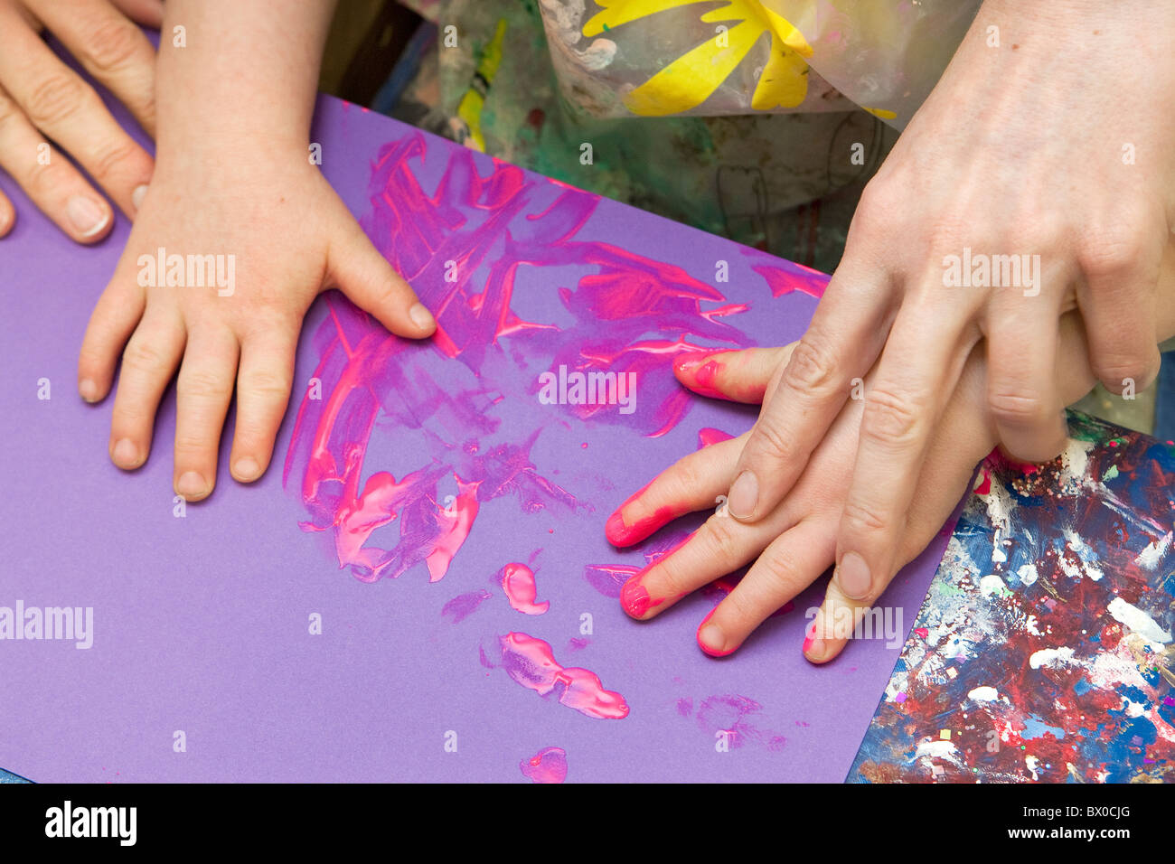 Hand prints paint hi-res stock photography and images - Alamy