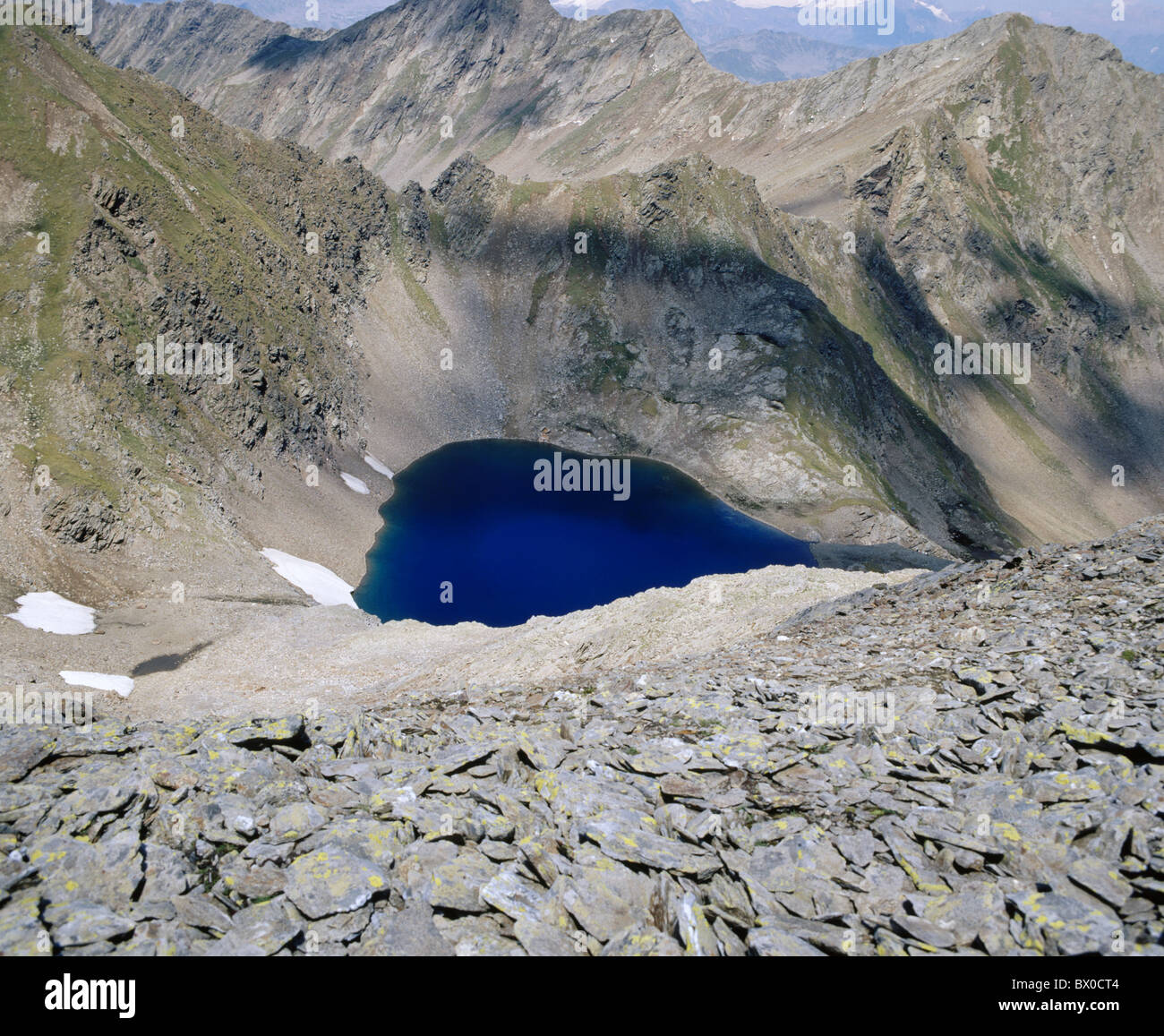alpine Alps alp lake mountains Defreggental sword horn sword lake high ...
