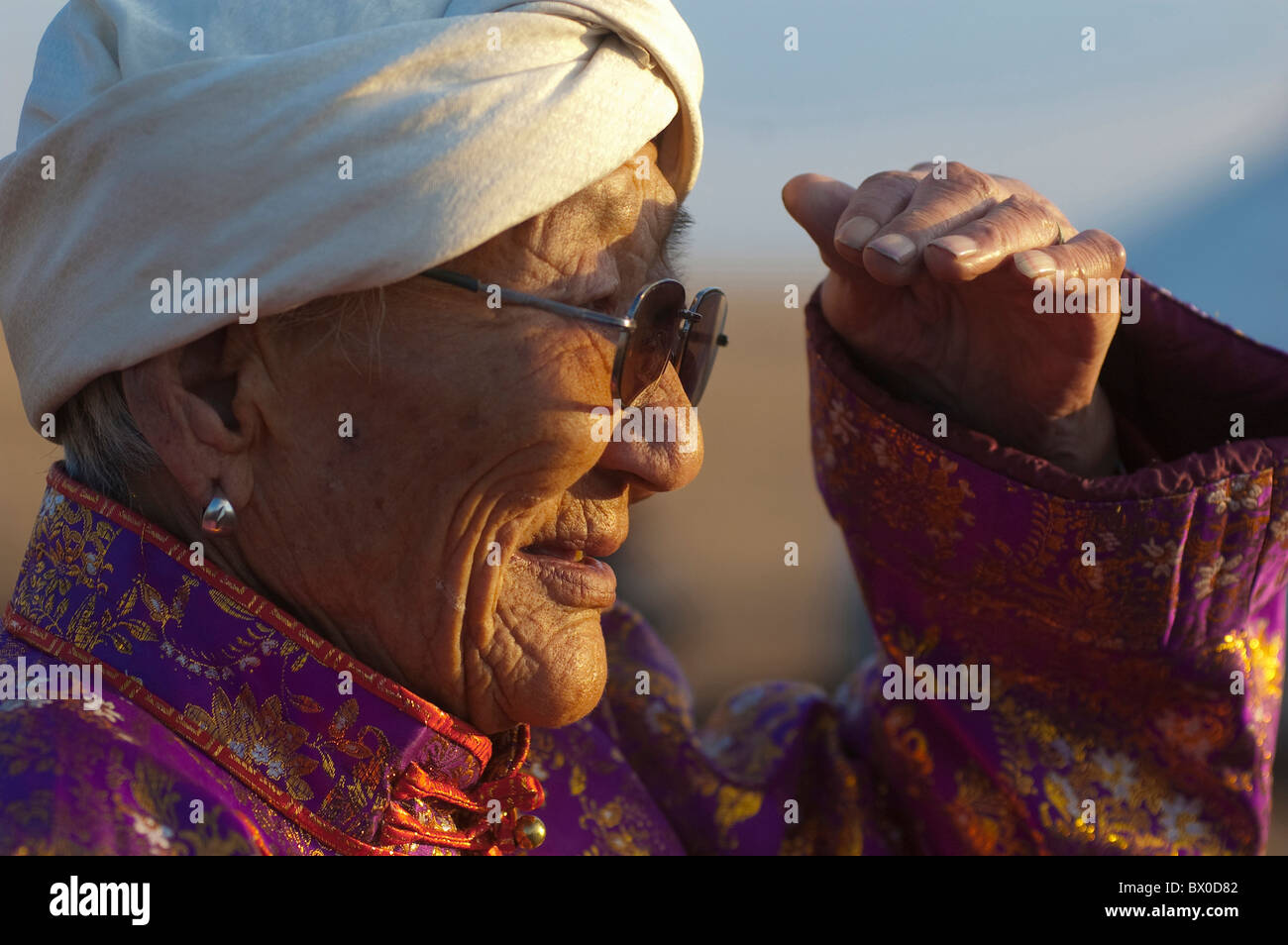 Elderly Barag Mongolian woman, Old Barag Banner, Hulunbuir, Inner ...
