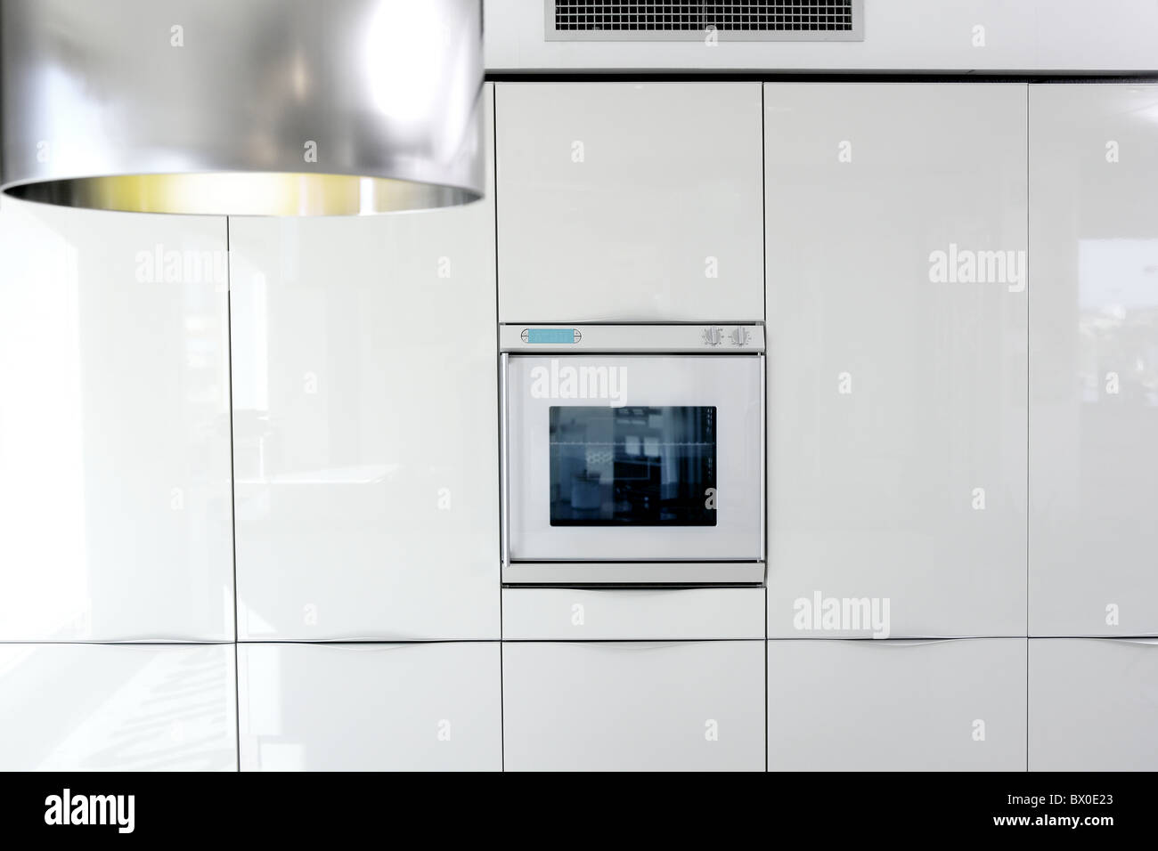 kitchen white oven modern architecture detail house interior deco Stock ...