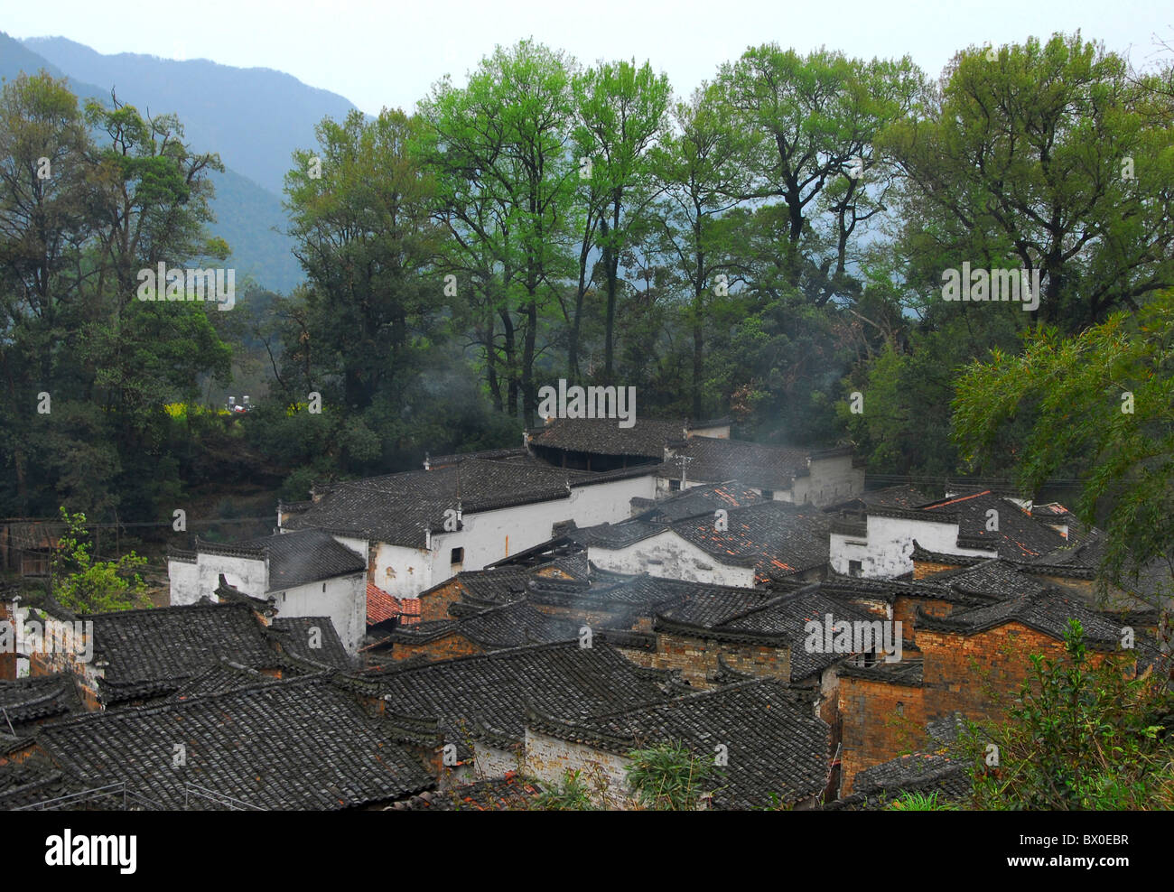 Traditional Hui style homes, Wuyuan, Jiangxi Province, China Stock ...
