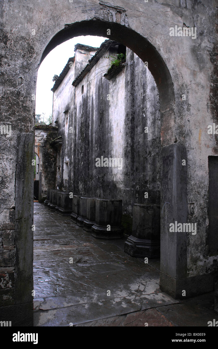 Traditional Hui style homes, Wuyuan, Jiangxi Province, China Stock ...