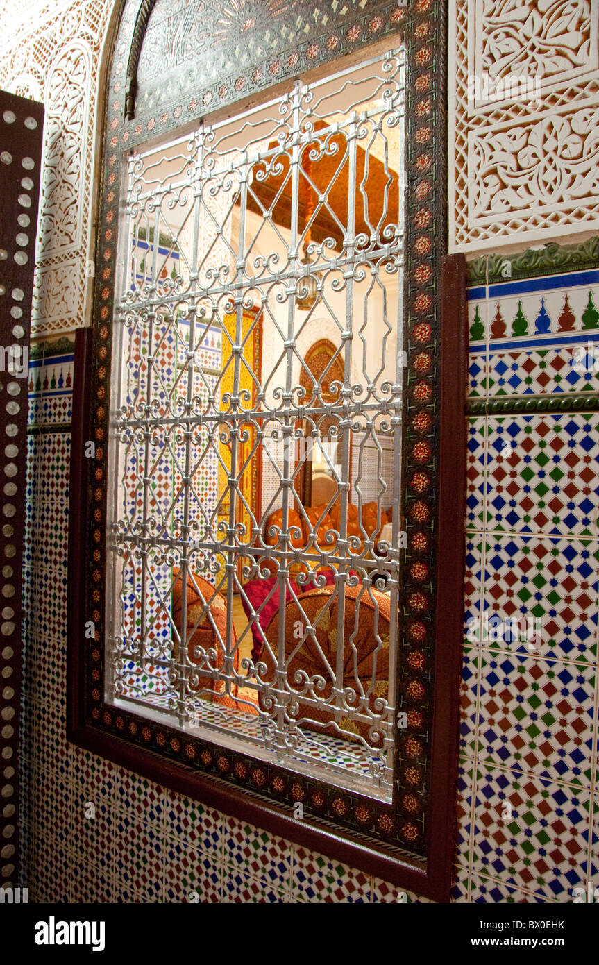 Morocco, Tetouan. Historic restaurant with typical Moroccan ...