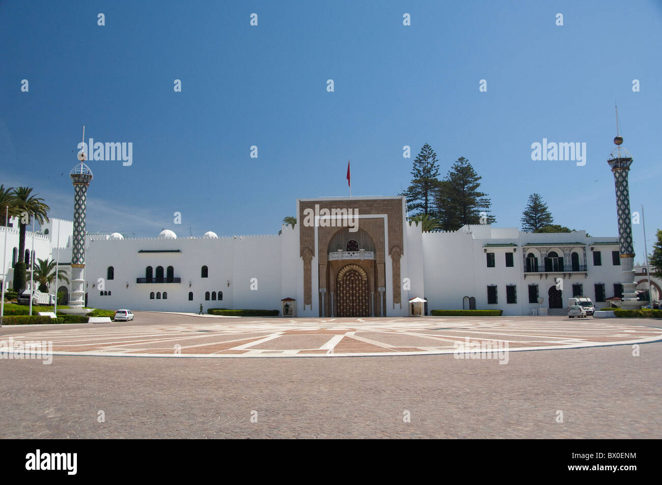 Morocco, Tetouan. Primo Square, Place de Hassan II & Royal Palace Stock ...