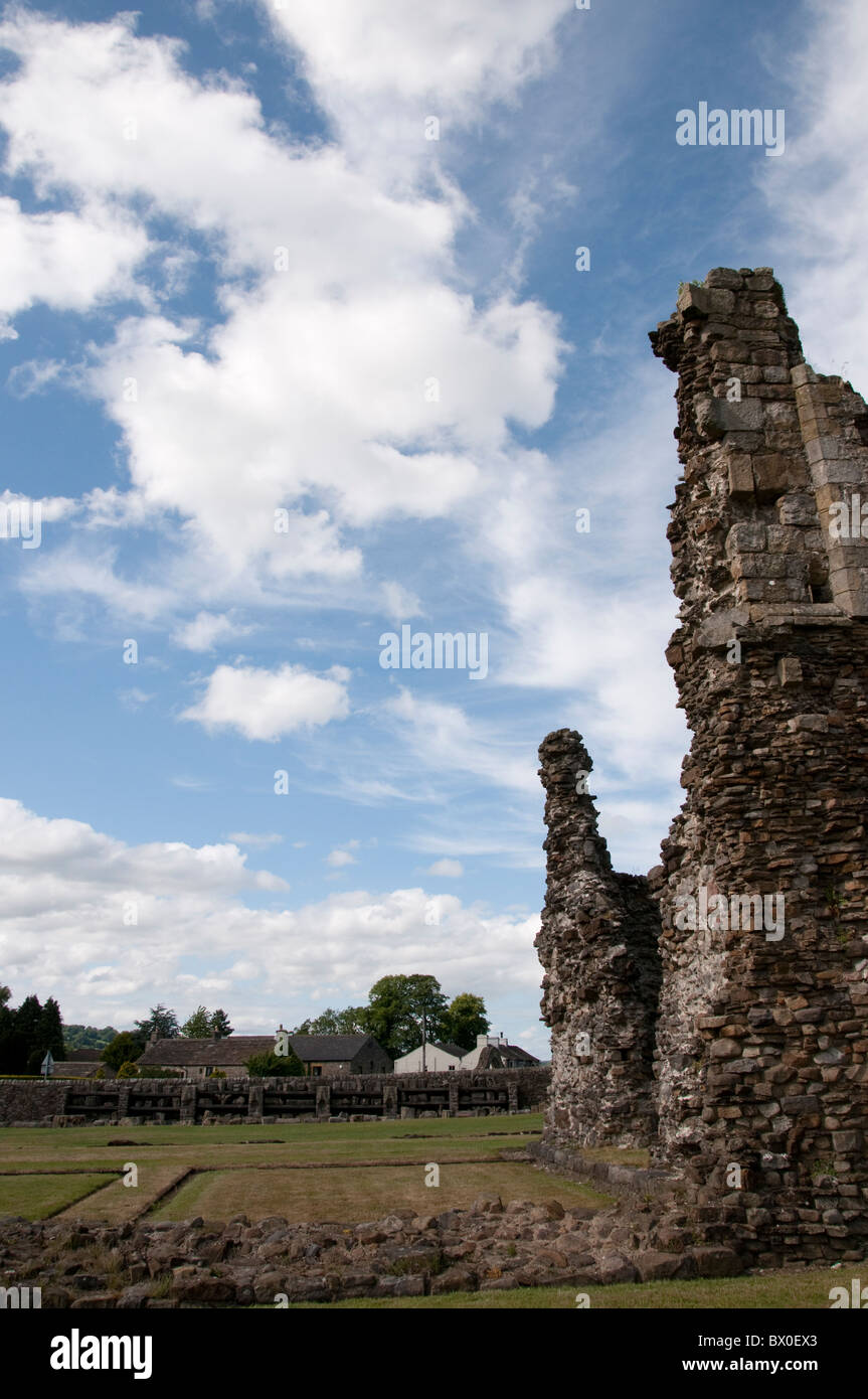 The Ruins of Sawley Abbey which was an abbey of Cistercian monks in the ...