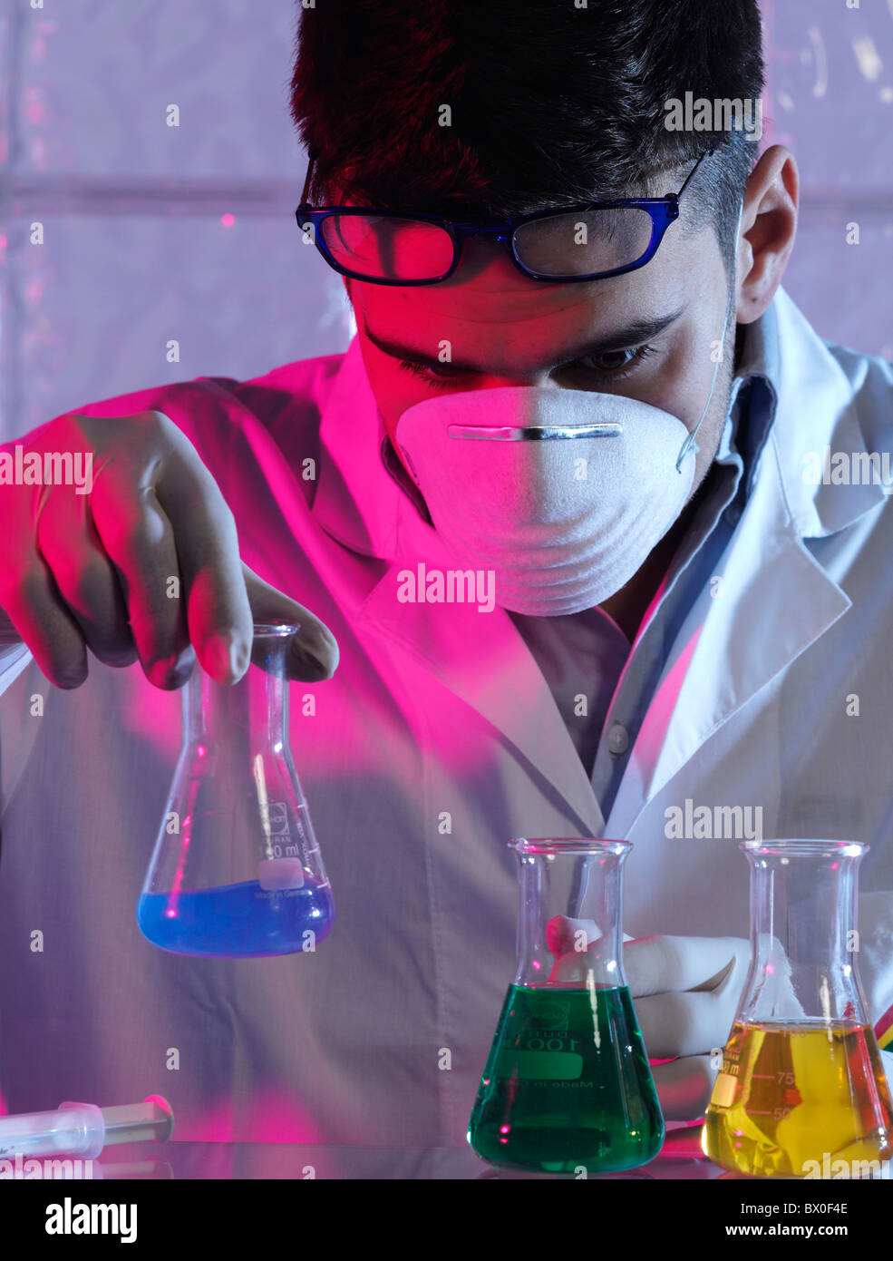 young man scientist in chemistry Stock Photo - Alamy