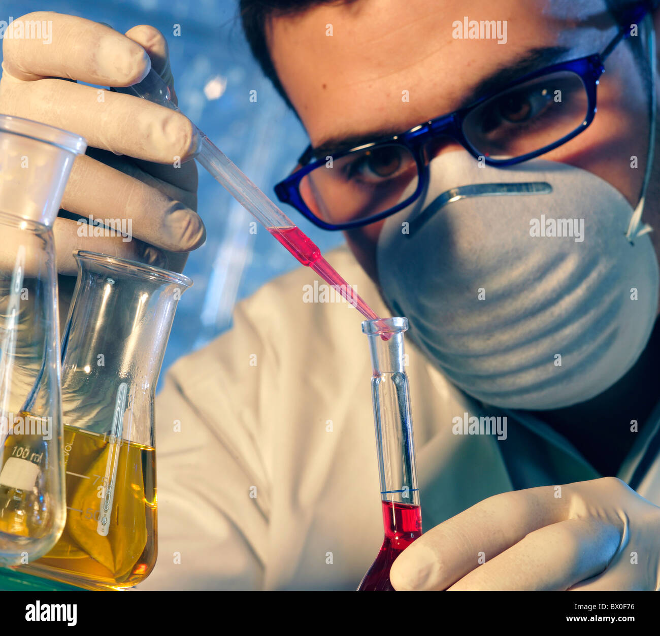young man scientist in chemistry Stock Photo - Alamy