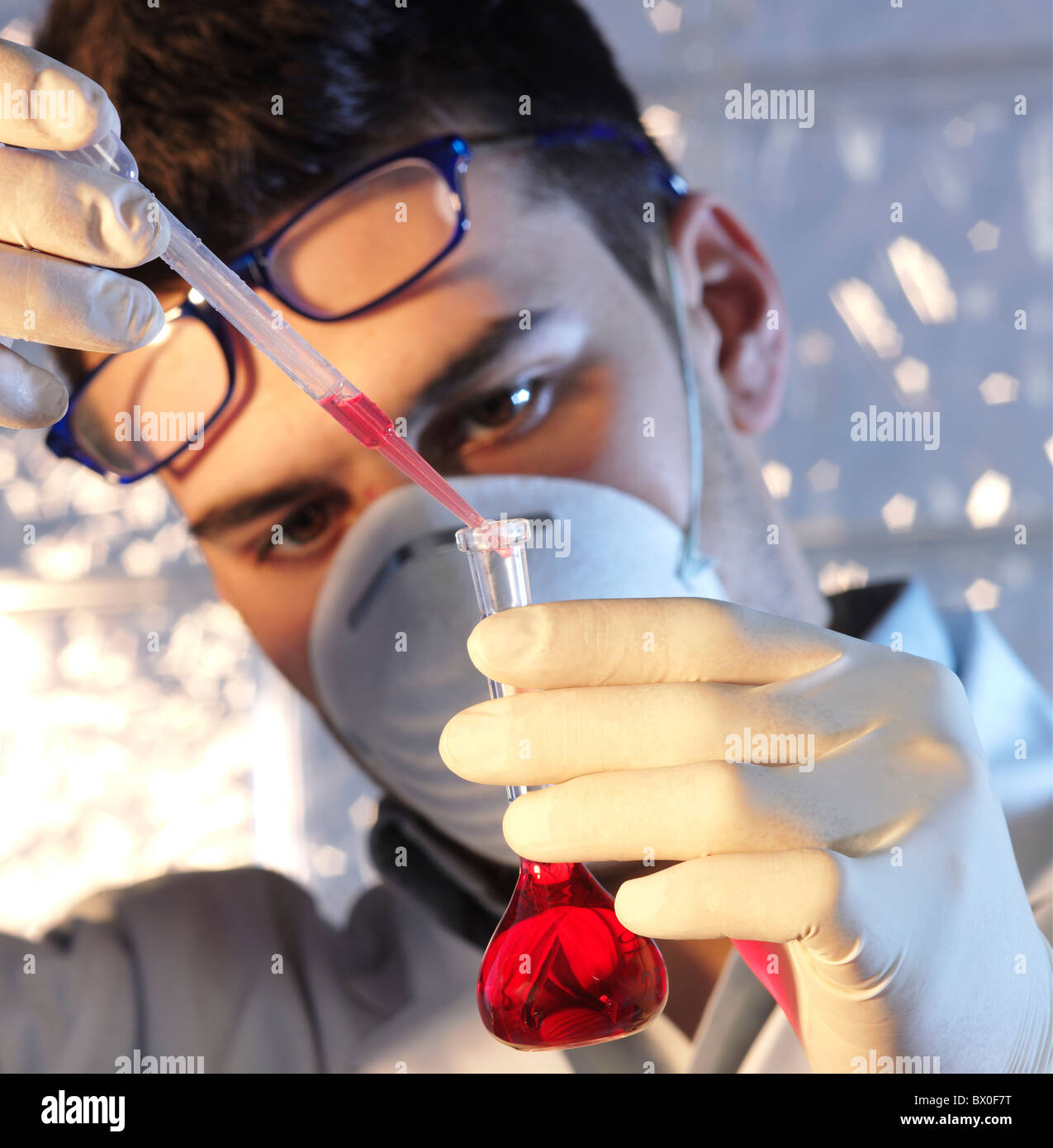 Young man scientist in chemistry Stock Photo - Alamy