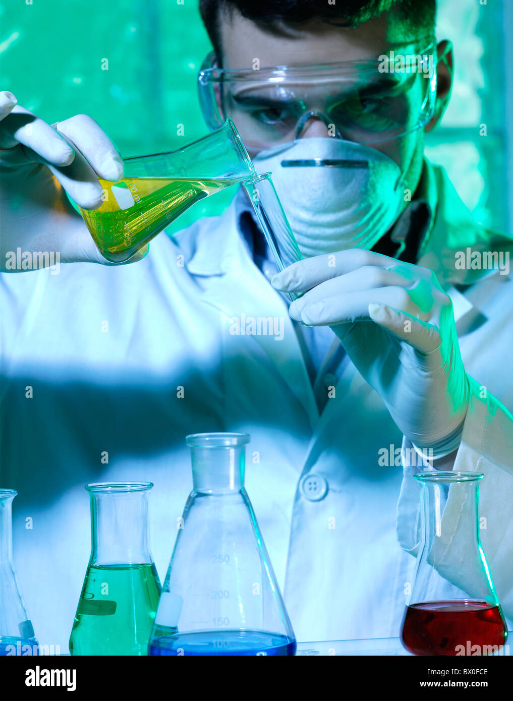 Young man scientist in chemistry Stock Photo - Alamy