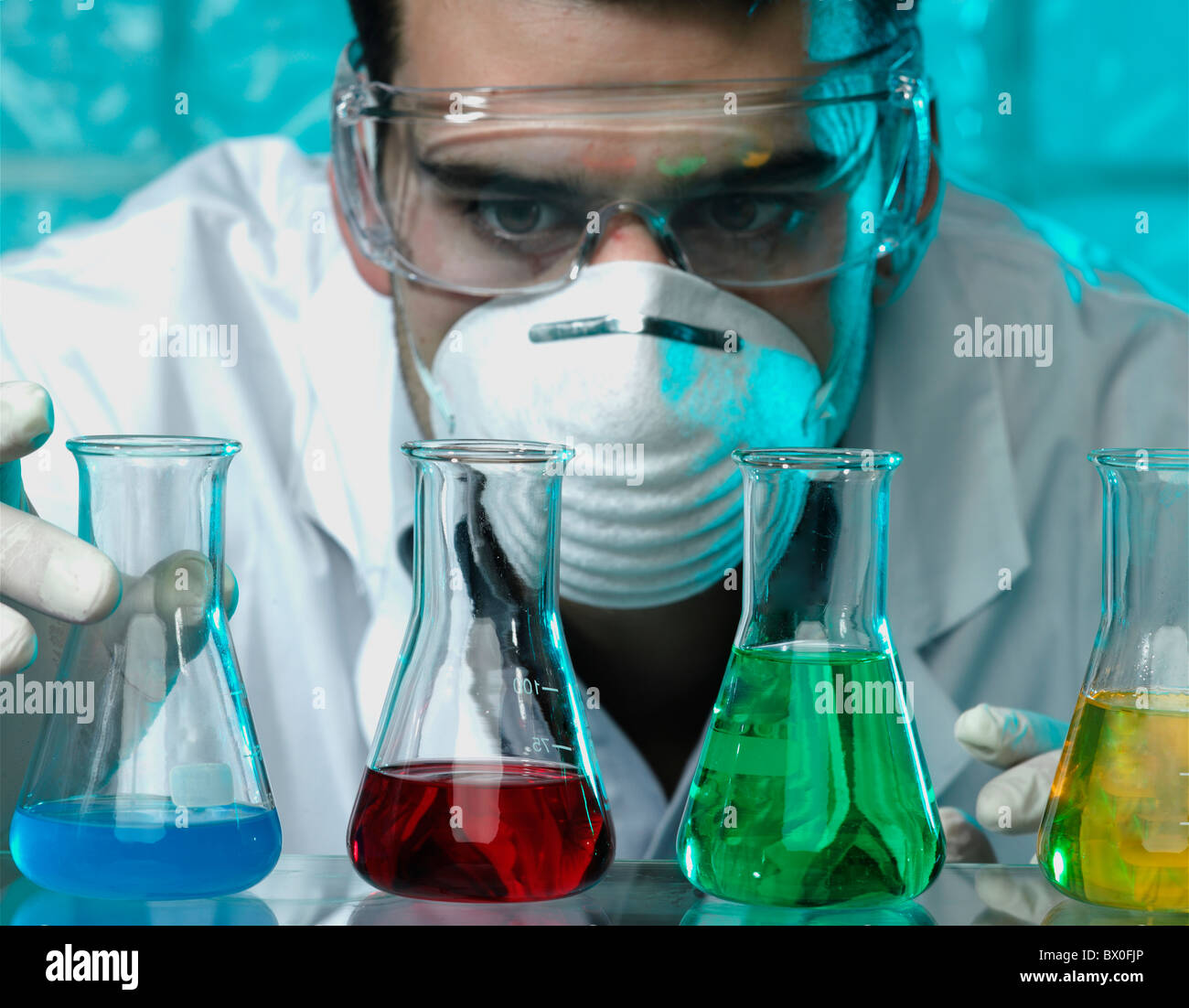 Young man scientist in chemistry Stock Photo - Alamy