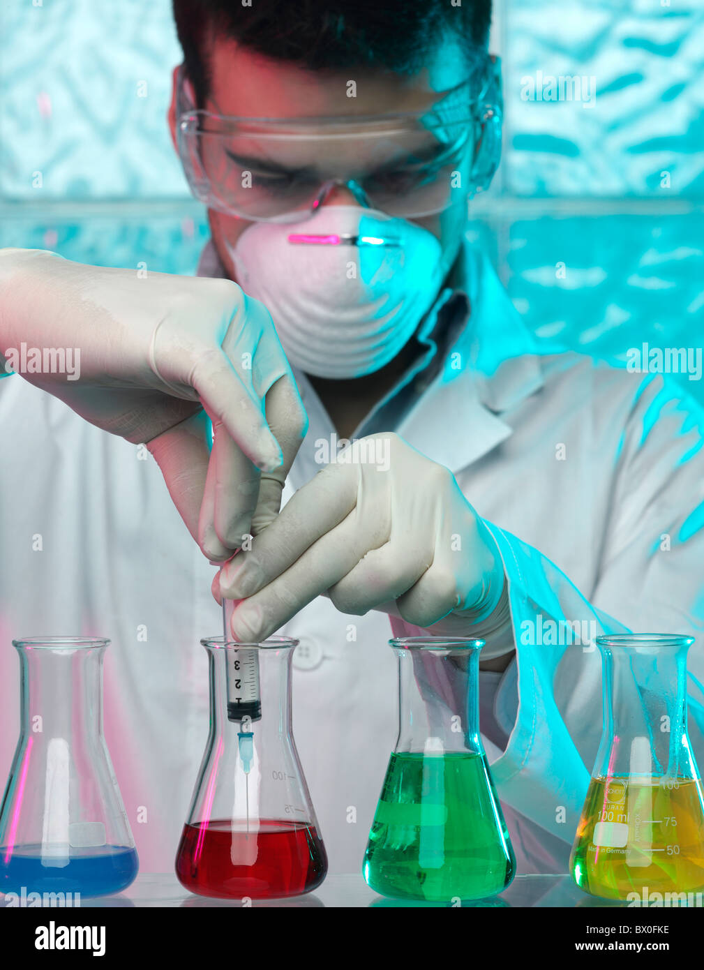 Young man scientist in chemistry Stock Photo - Alamy