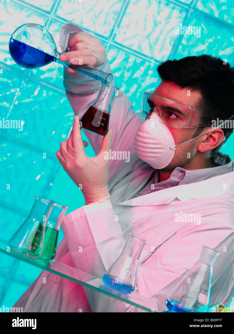 Young man scientist in chemistry Stock Photo - Alamy