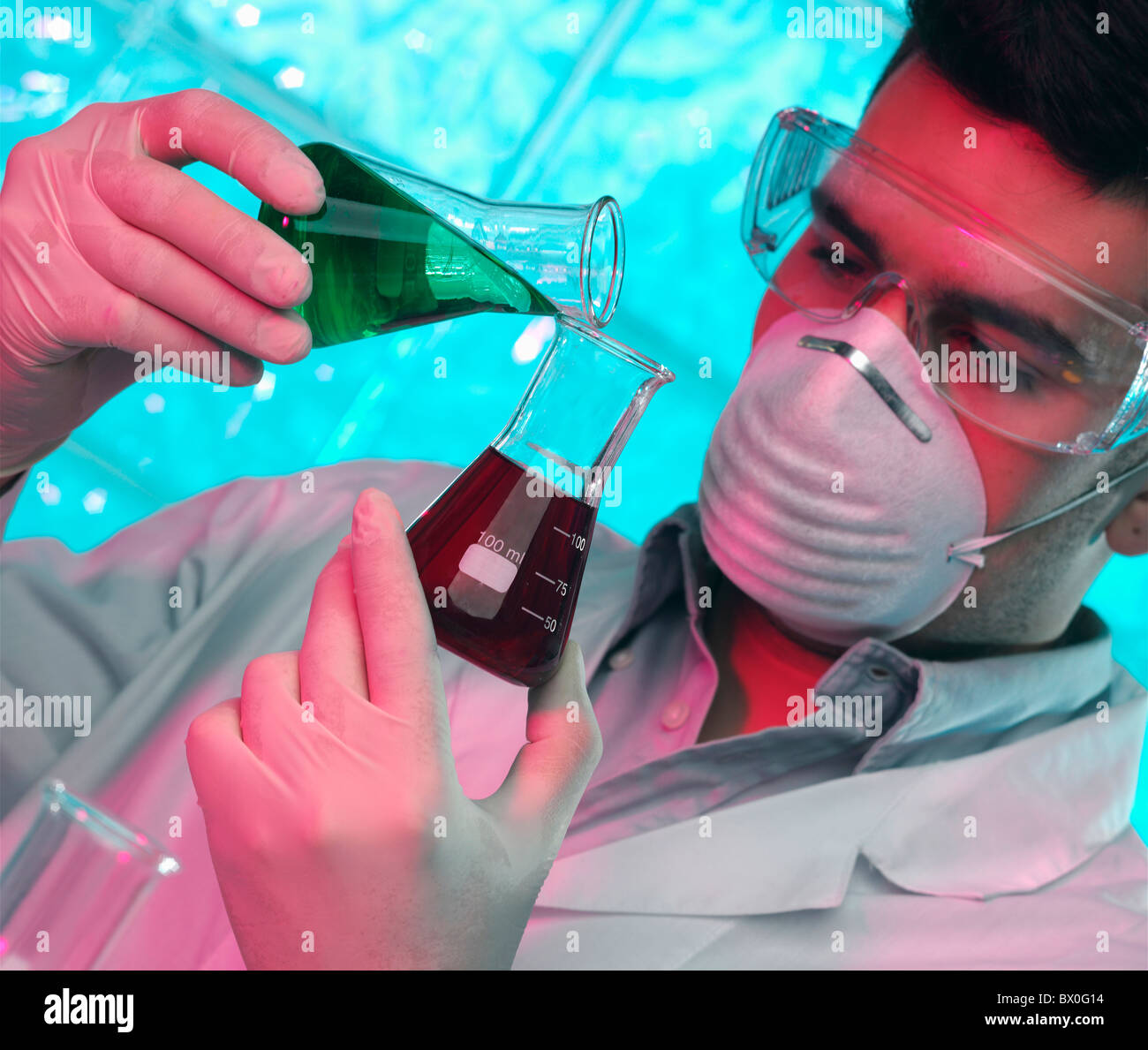 Young man scientist in chemistry Stock Photo - Alamy