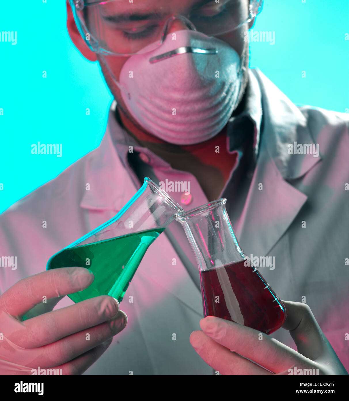 Young man scientist in chemistry Stock Photo - Alamy
