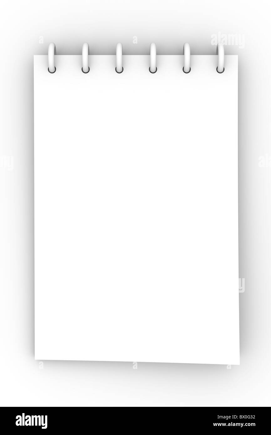 Notepad illustration Cut Out Stock Images & Pictures - Alamy