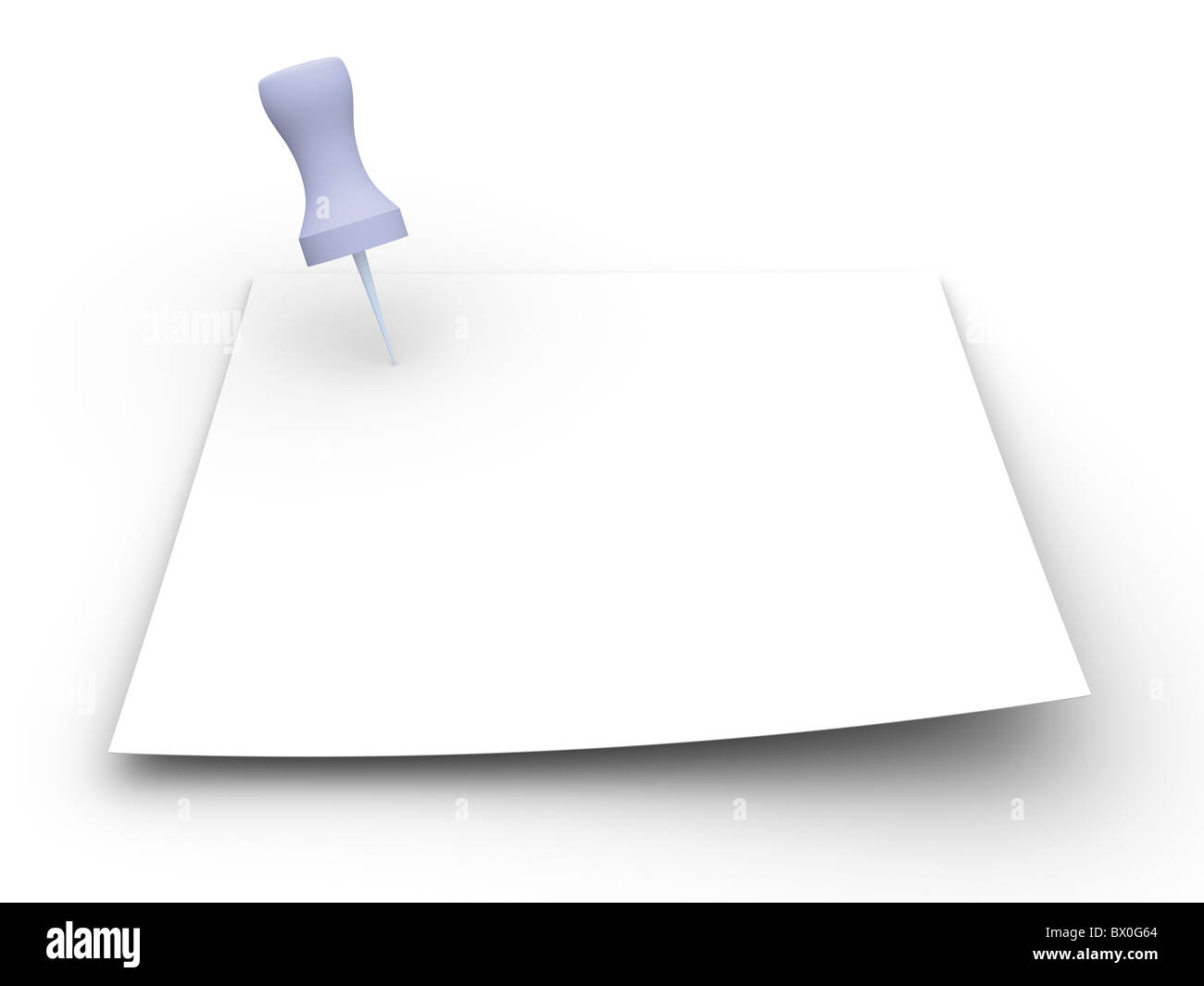 Blank pinned note Stock Photo - Alamy