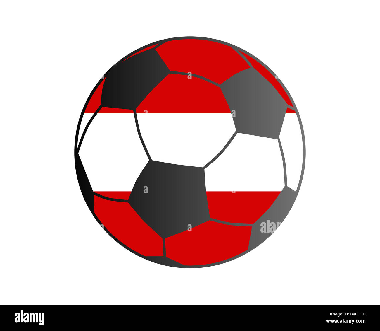 Flag of Austria and soccer ball Stock Photo - Alamy