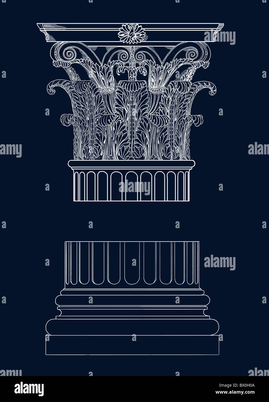 Greek corinthian column drawing hi-res stock photography and images - Alamy