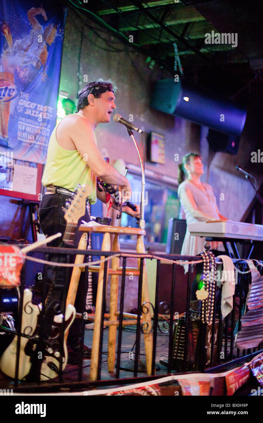 The Danny T Band (Danny T on fiddle) plays a mean zydeco at a bar on ...