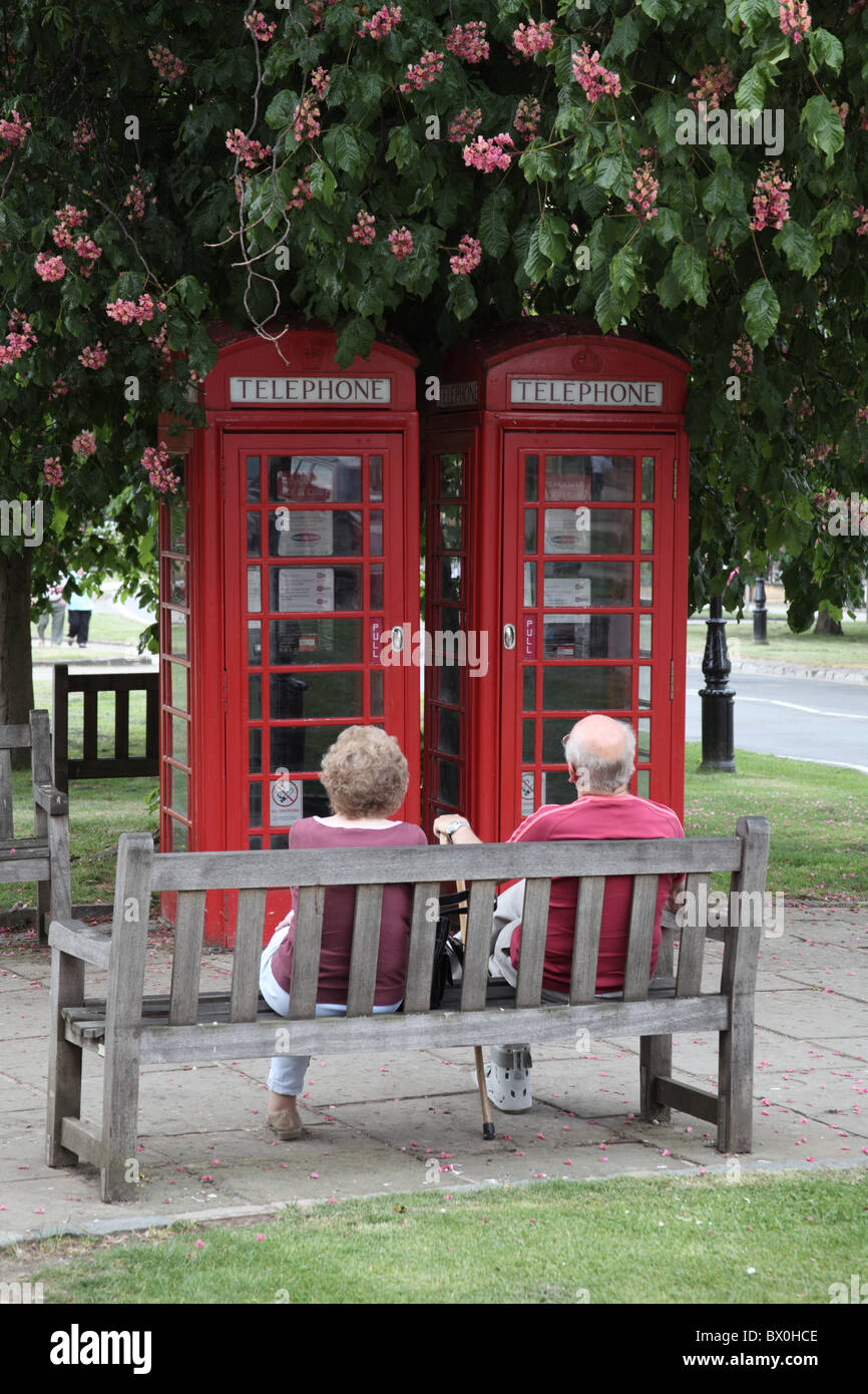 Two telephone boxes hi-res stock photography and images - Alamy