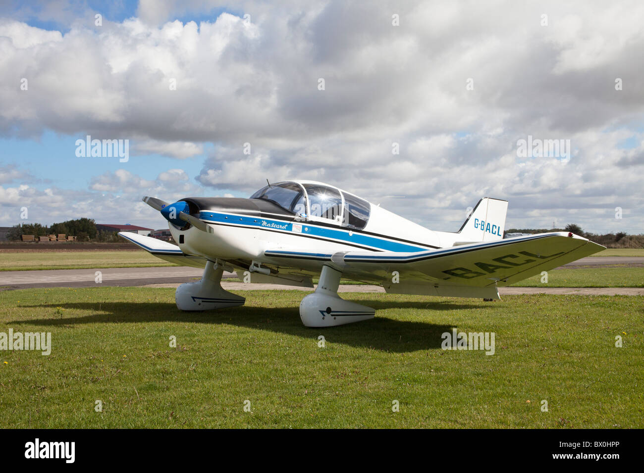 Jodel D150 Mascaret G-BACL parked on the grass at Breighton Airfield ...