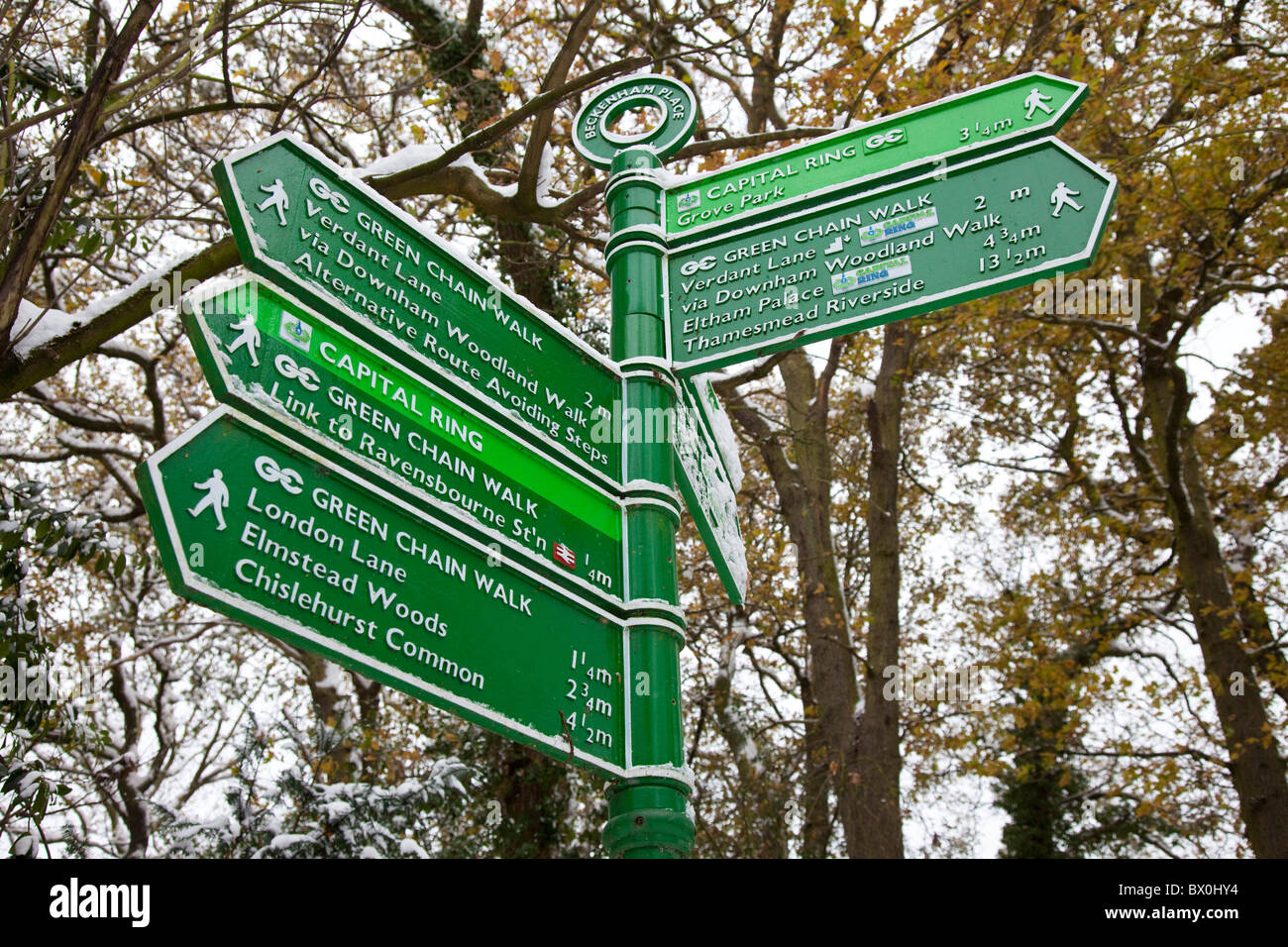 Londons london pathway path way post directions green beckenham ...