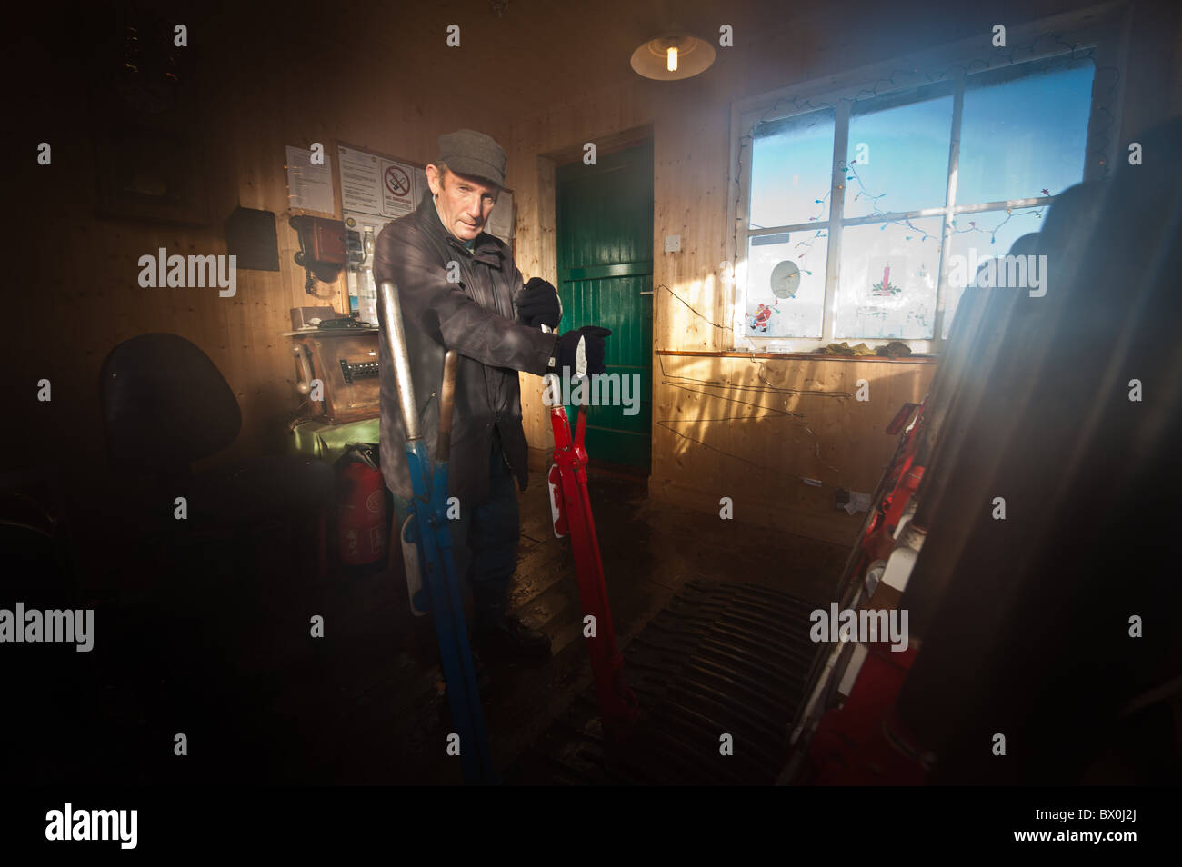 Old signal box signalman hi-res stock photography and images - Alamy