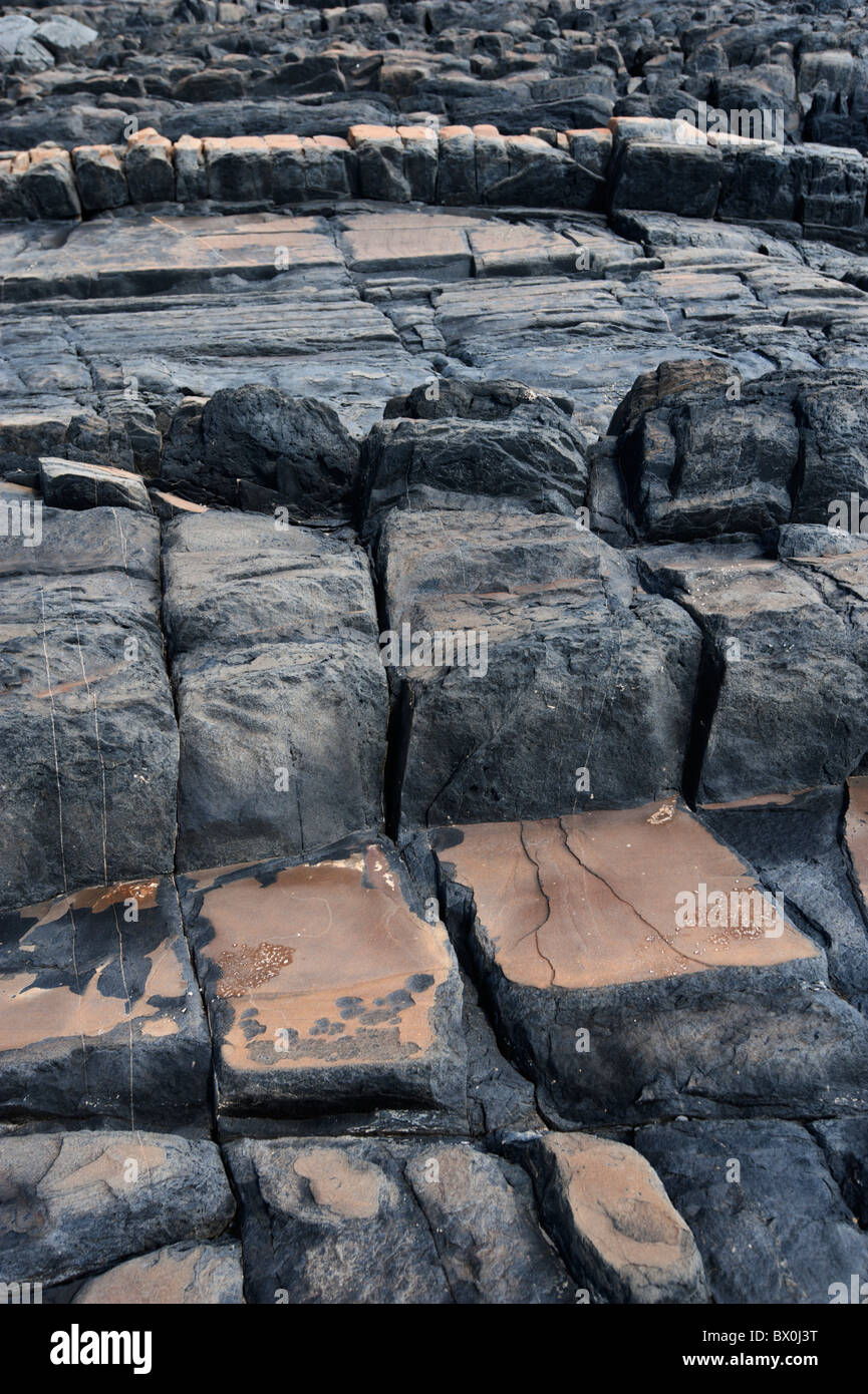Basalt rock formations on Black Point, Kangaroo Island Stock Photo - Alamy