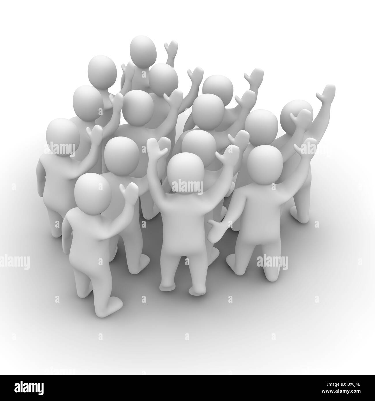 3d people celebrate Black and White Stock Photos & Images - Alamy