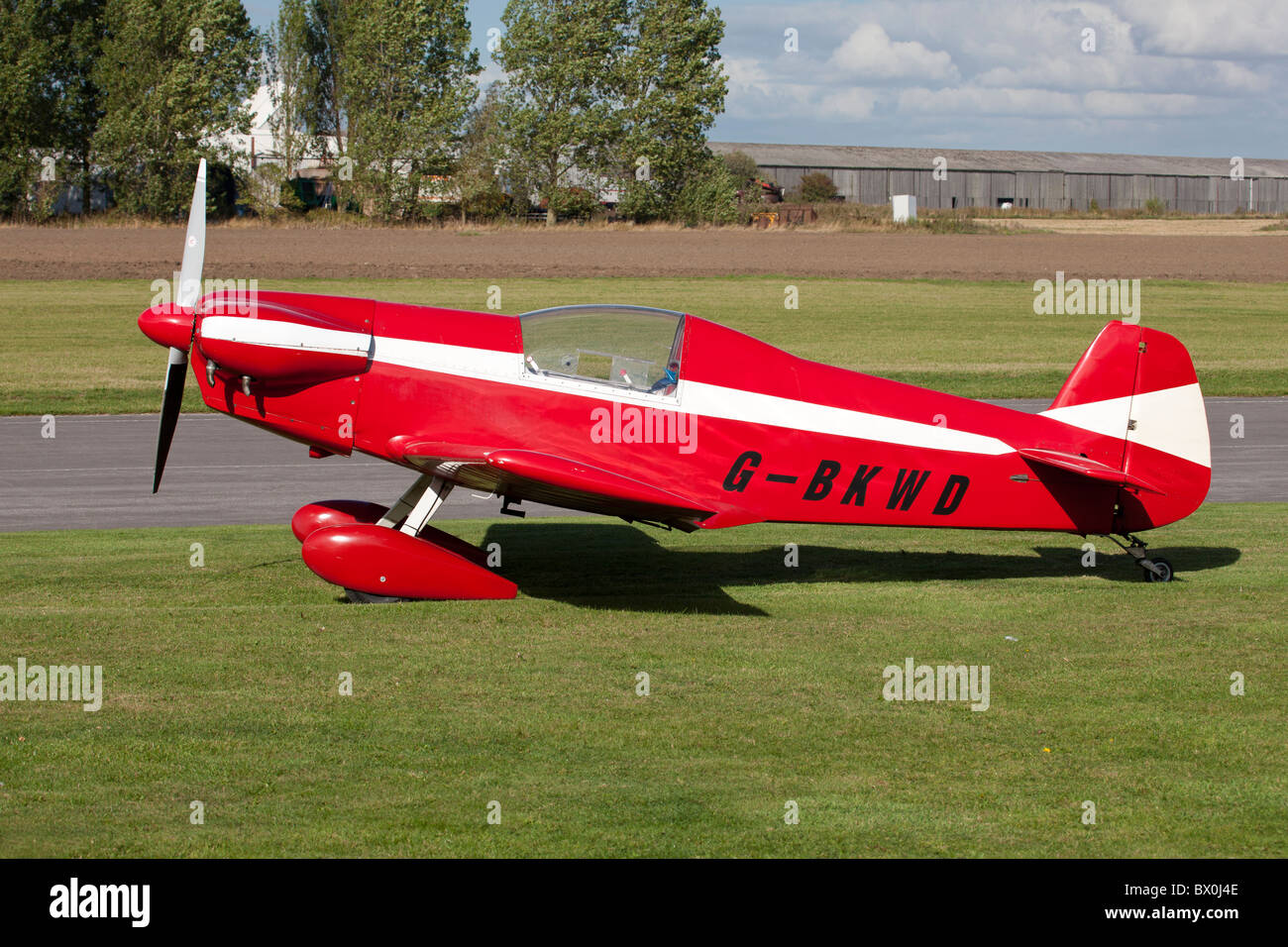 Taylor Titch G-BKWD single seat aerobatic aircraft parked on the grass ...