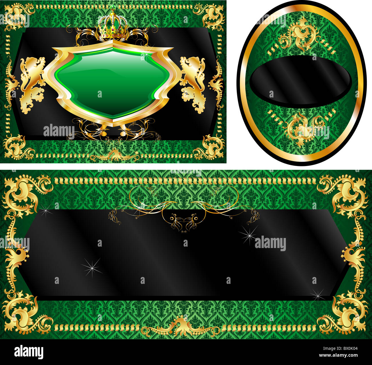 Vector Illustration of banner, poster or card templates Stock Photo - Alamy