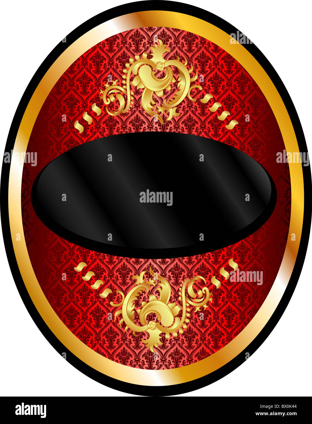 Vector Illustration of oval poster or card templates Stock Photo - Alamy