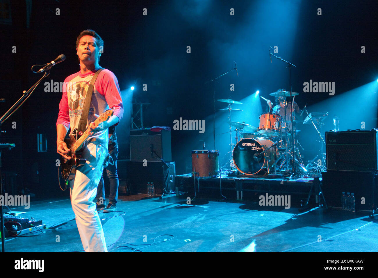 Australian alternative rock band The Temper Trap performing onstage at ...
