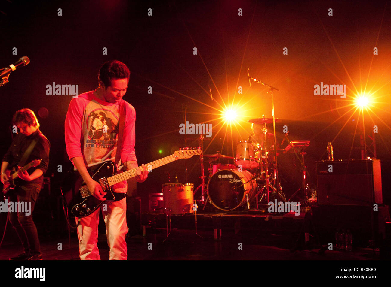 Australian alternative rock band The Temper Trap performing onstage at ...