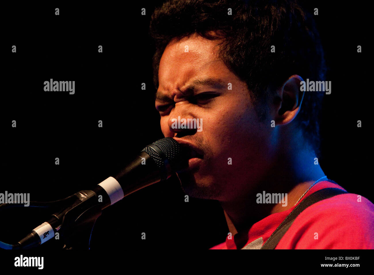 Australian alternative rock band The Temper Trap performing onstage at ...