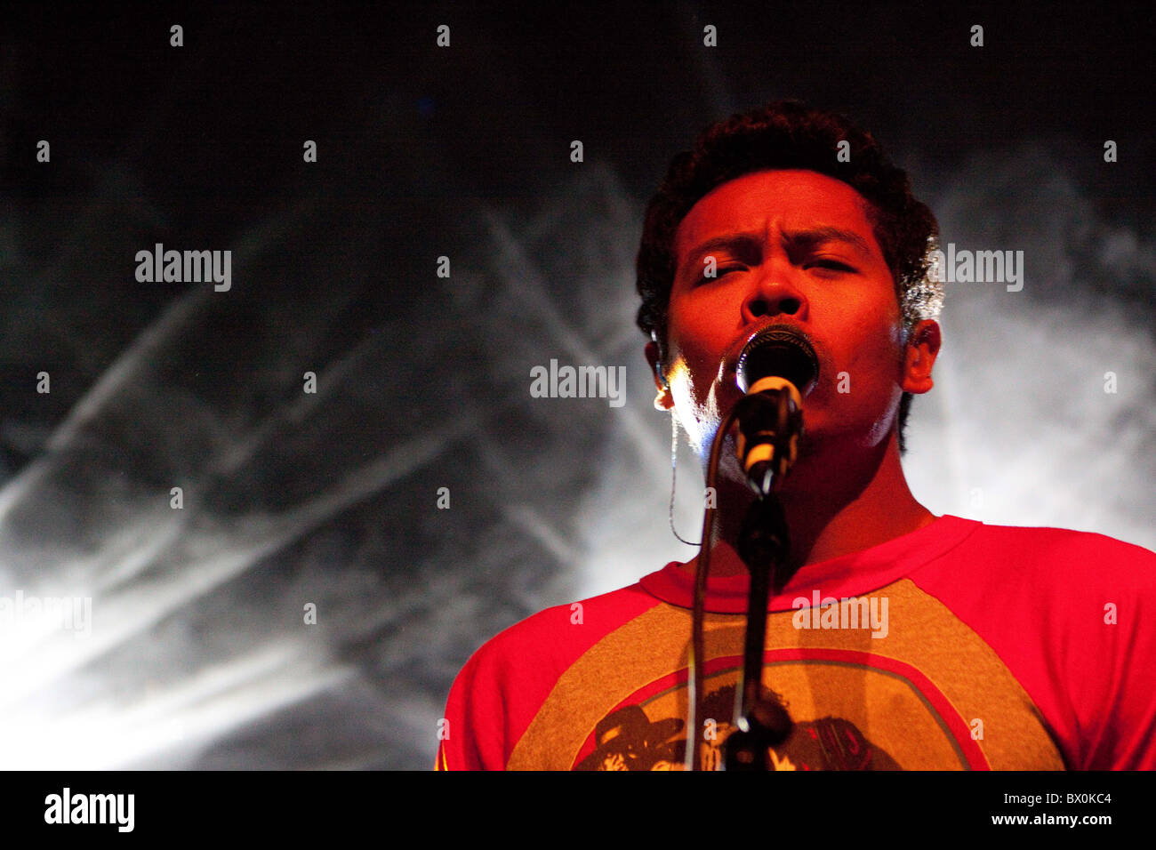 Australian alternative rock band The Temper Trap performing onstage at ...