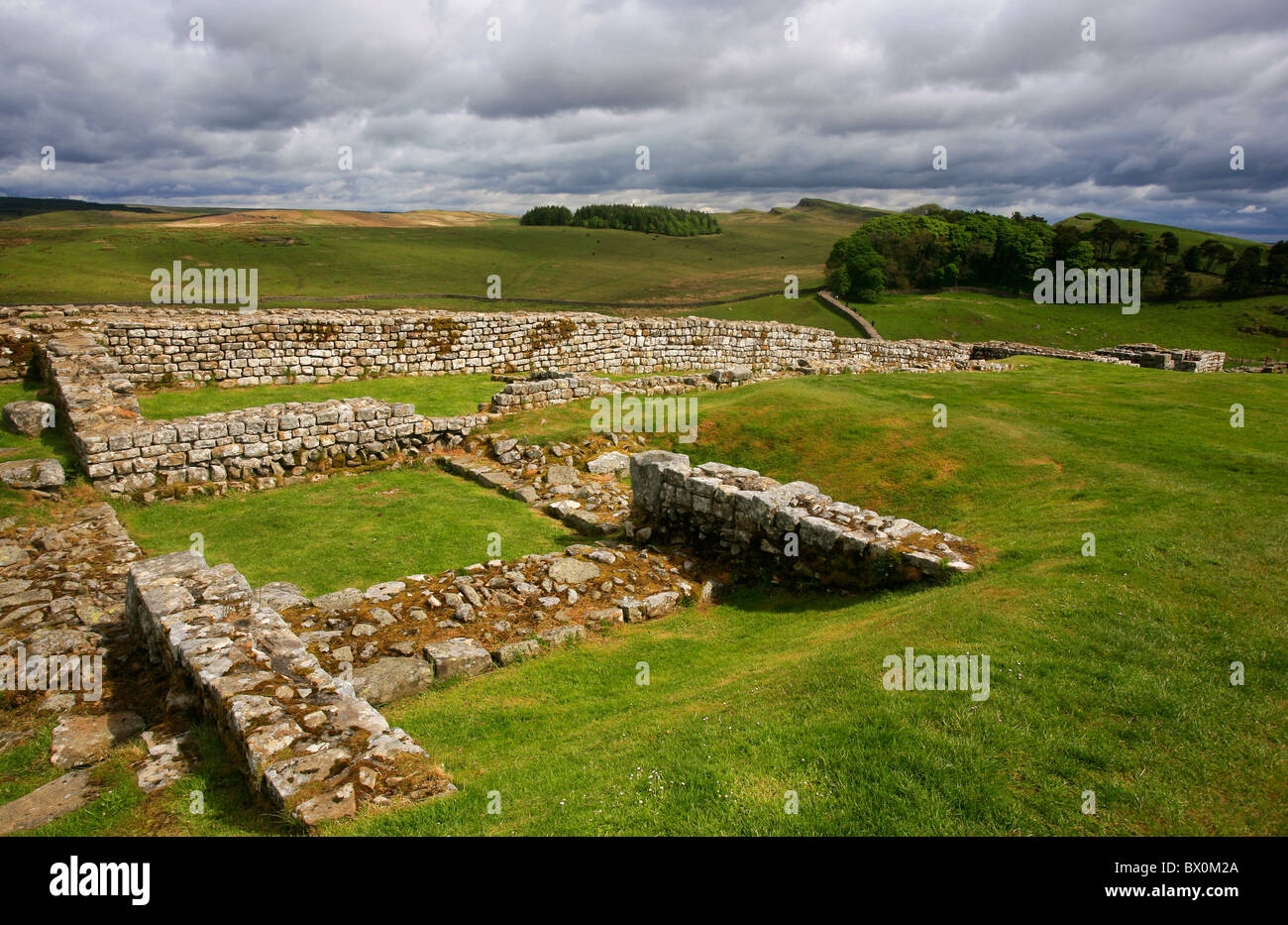 North gate of Housesteads Fort on Hadrian's Wall, Northumberland ...