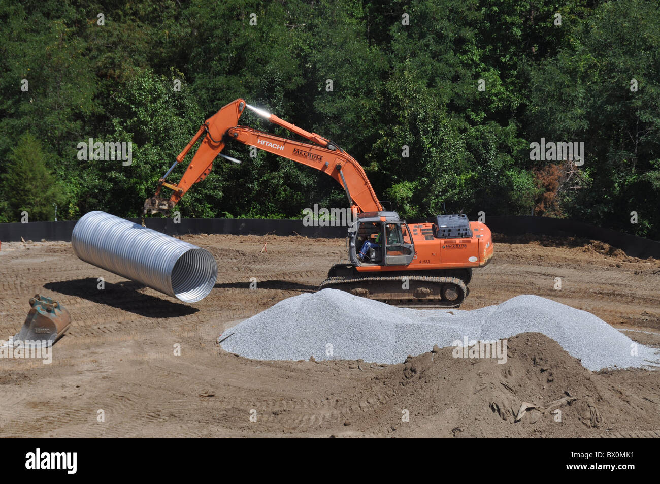 construction equipment at a construction site Stock Photo - Alamy