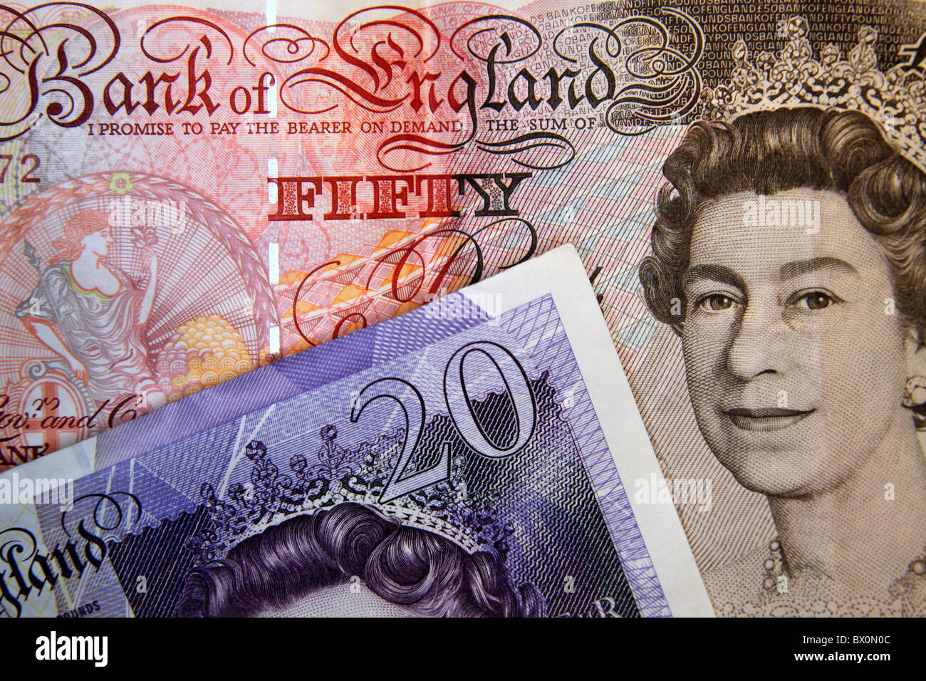 Queen elizabeth twenty pound notes hi-res stock photography and images ...