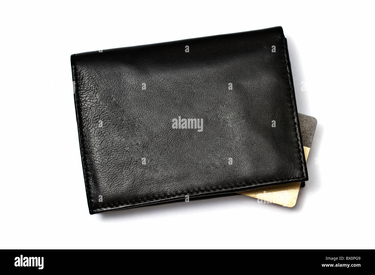 Black wallet with Credit card isolated on white background Stock Photo ...