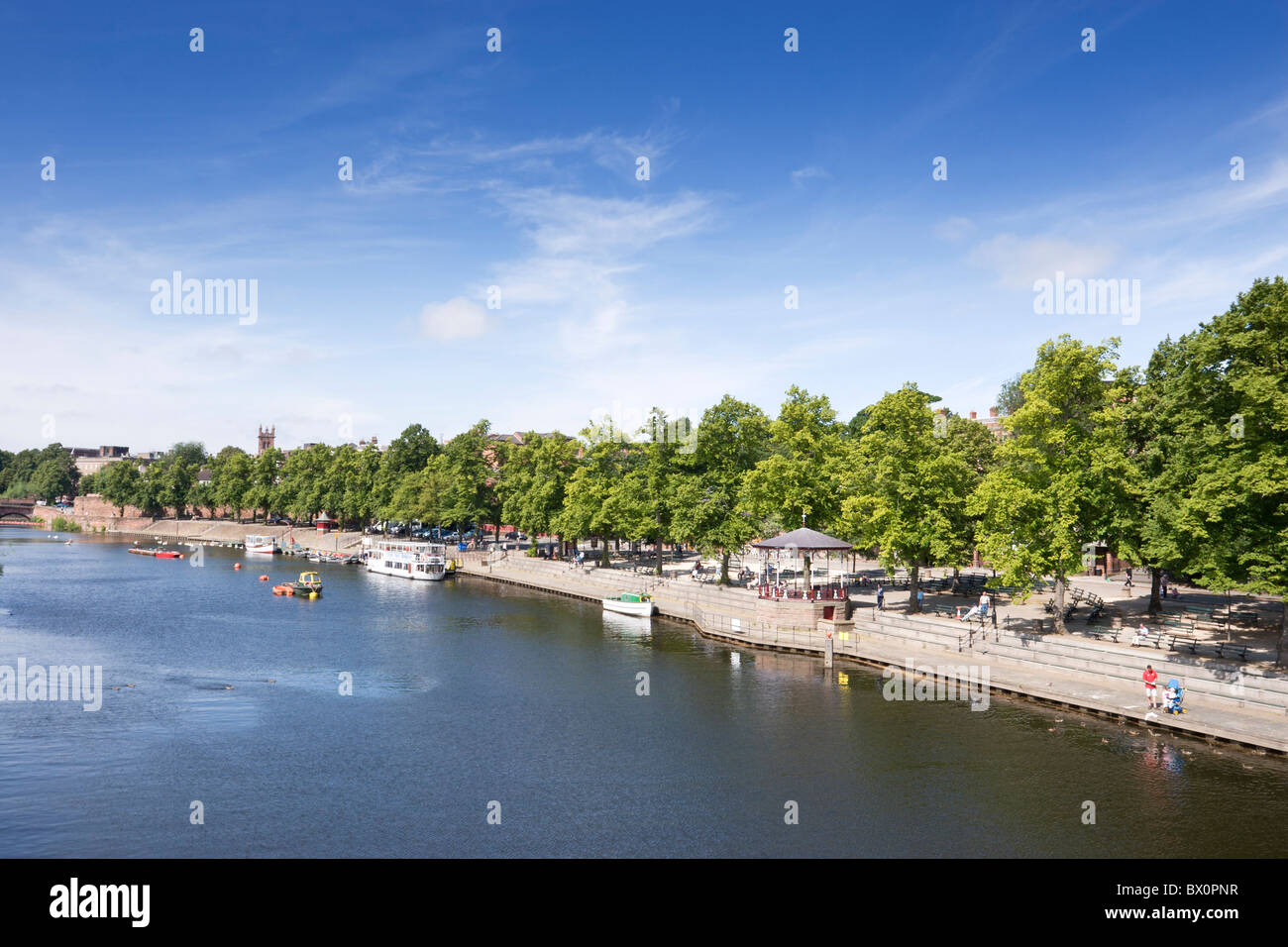 Chester, River Dee and the Groves in Summer Stock Photo - Alamy