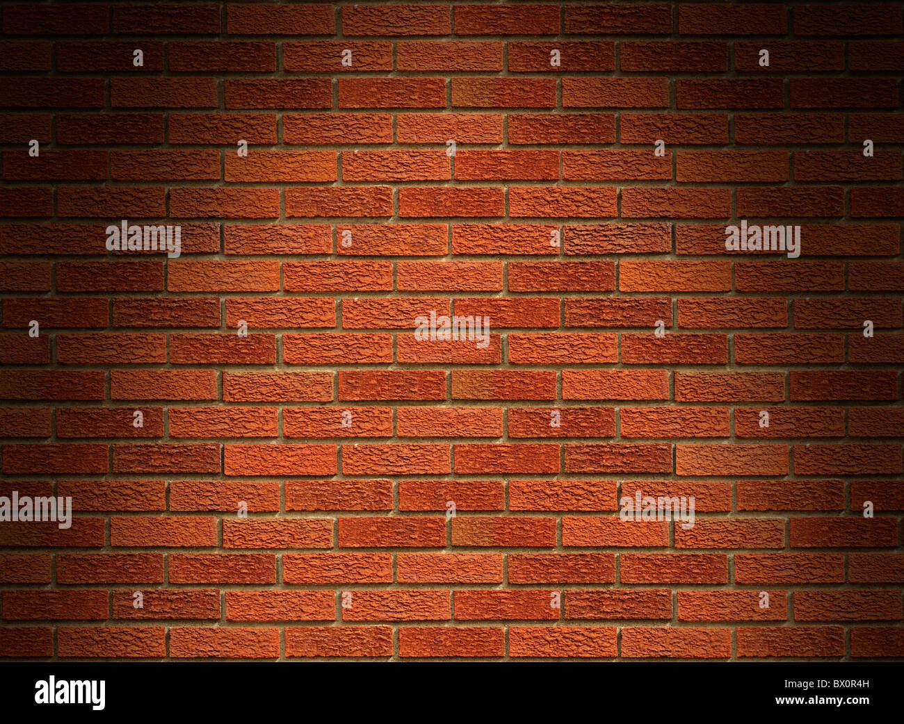 Red brick wall lit from above Horizontal Stock Photo - Alamy