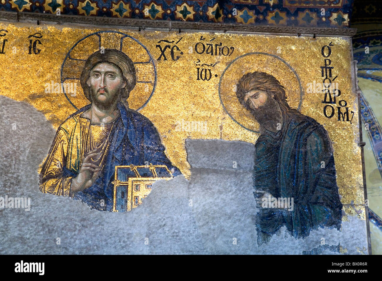 Holy images byzantine mosaic hagia sophia museum hi-res stock ...
