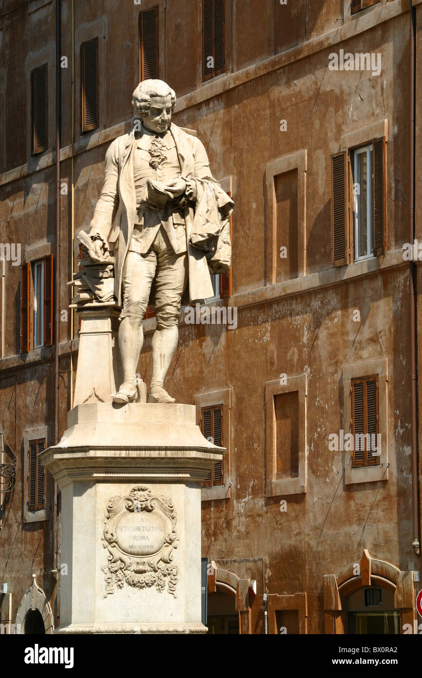 Statue of Pietro Metastasio in Rome, Roma, Italy Stock Photo - Alamy