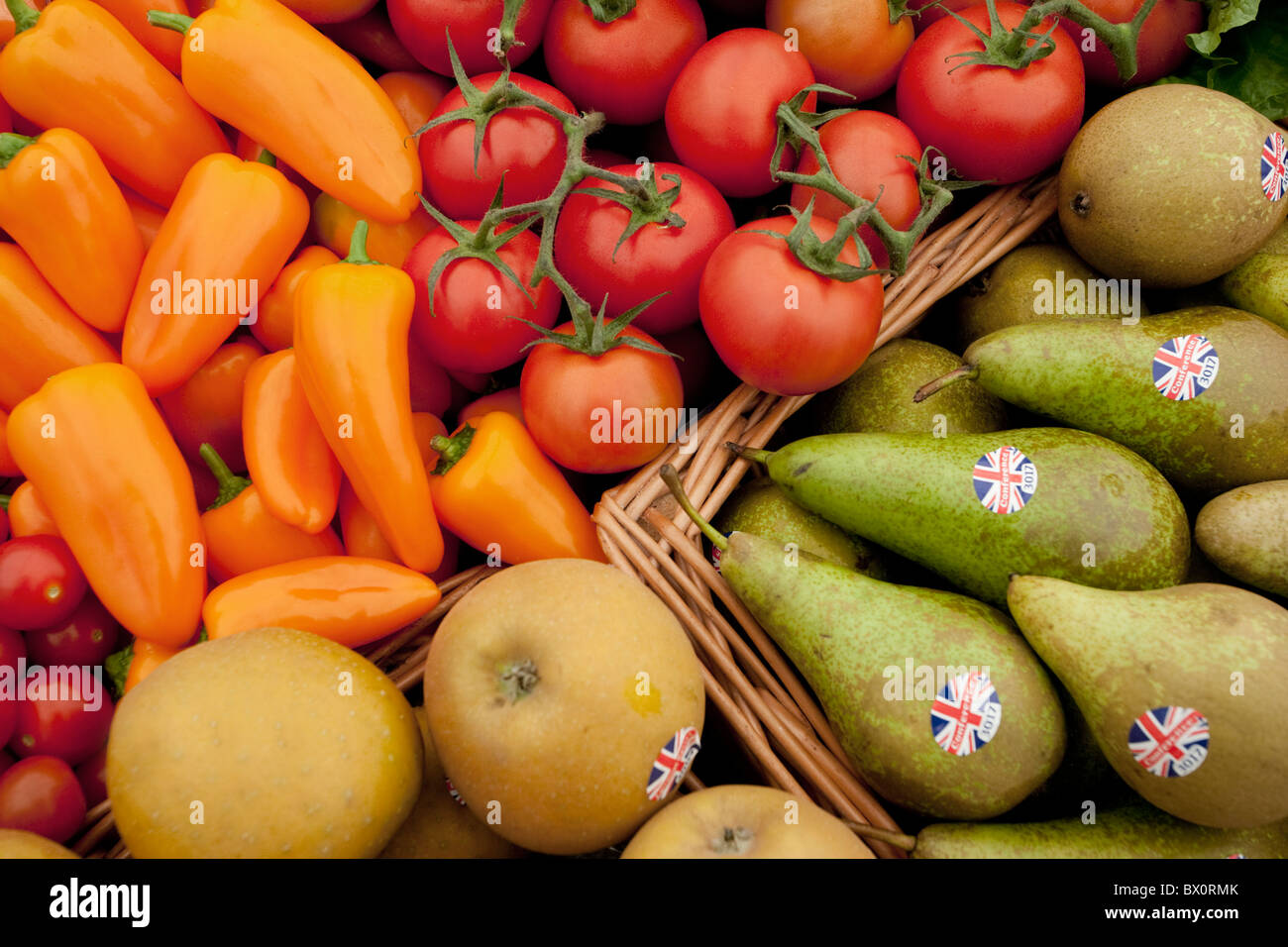 A selection of British Fruit and Vegetables Stock Photo - Alamy